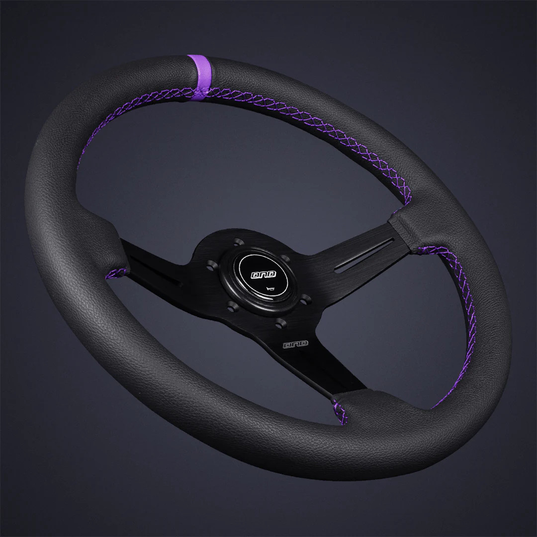 DND Leather 50mm wheel purple | MrSteeringWheel