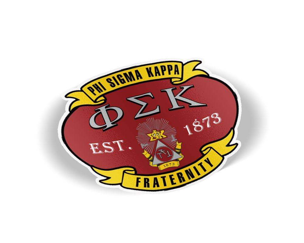 Phi Sigma Kappa Banner Crest - Shield Decal - Greek Gear