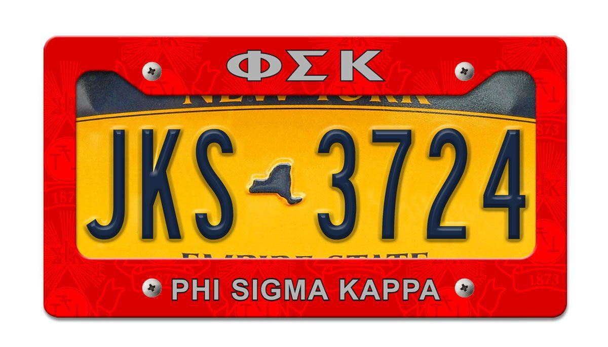 Phi Sigma Kappa License Plate Frame - Greek Gear