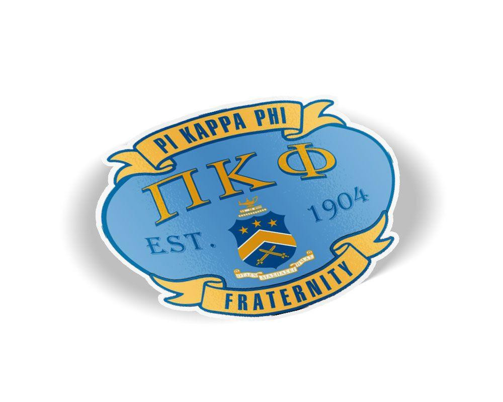 Pi Kappa Phi Banner Crest - Shield Decal - Greek Gear