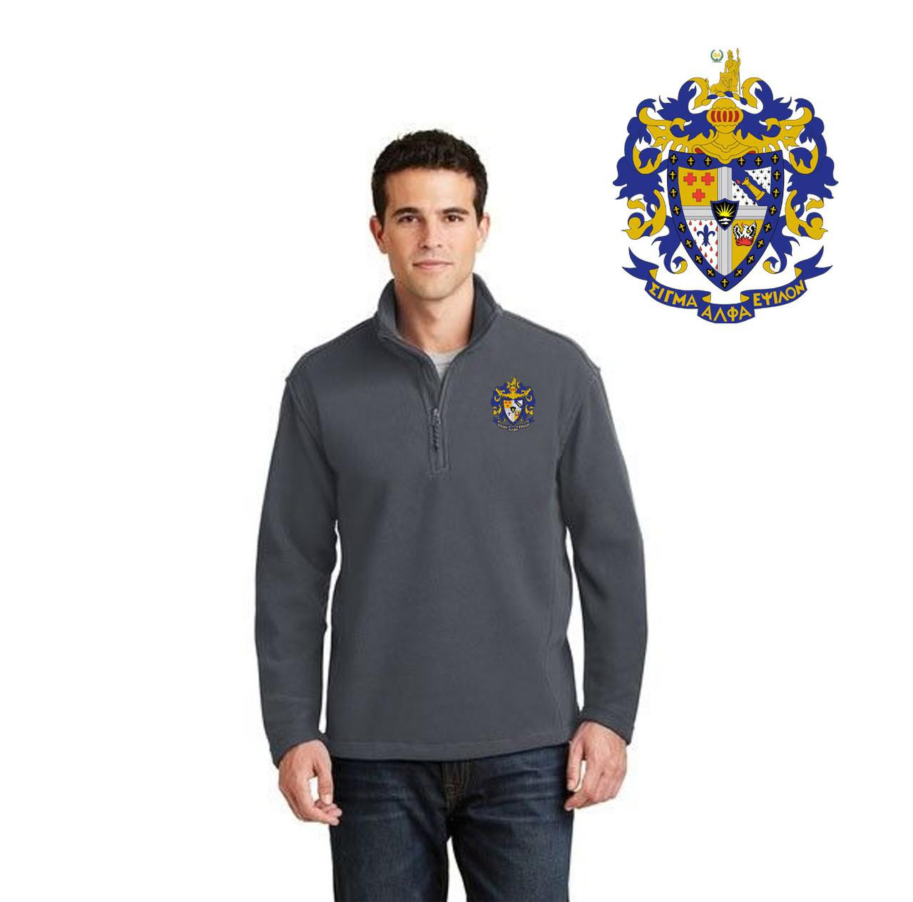 DISCOUNT-Sigma Alpha Epsilon Emblem 1/4 Zip Pullover - Greek Gear