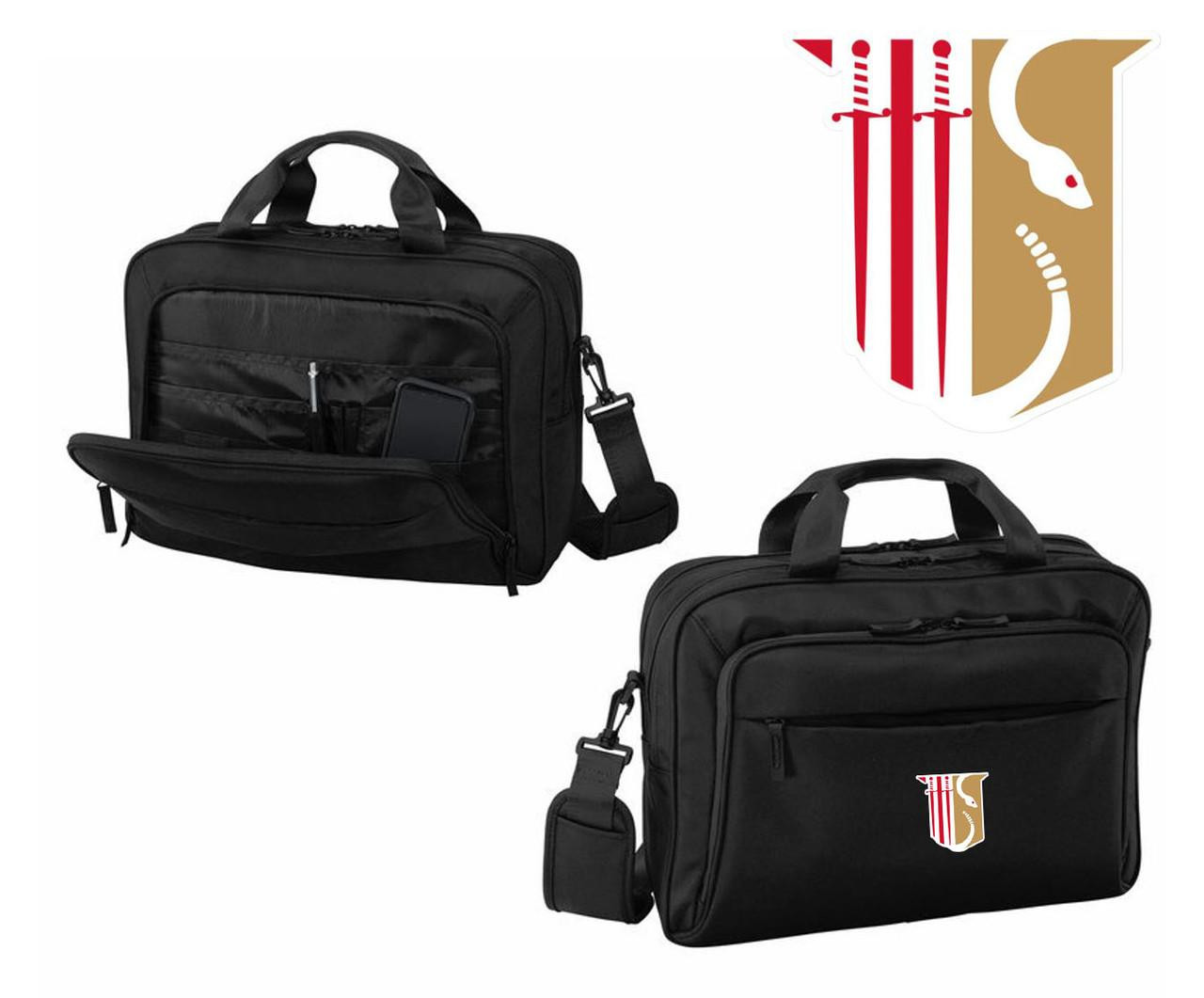 DISCOUNT-Theta Chi Crest - Shield Briefcase Attache - Greek Gear