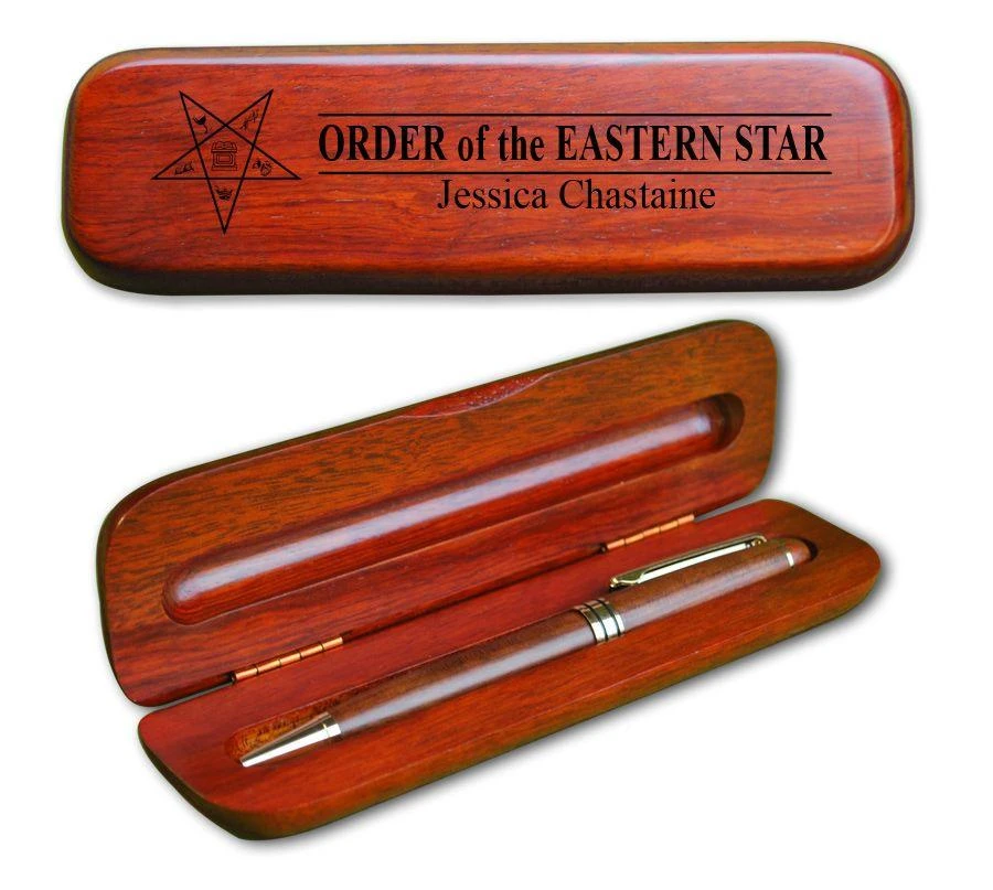 Order Of Eastern Star Wooden Pen Set - Greek Gear