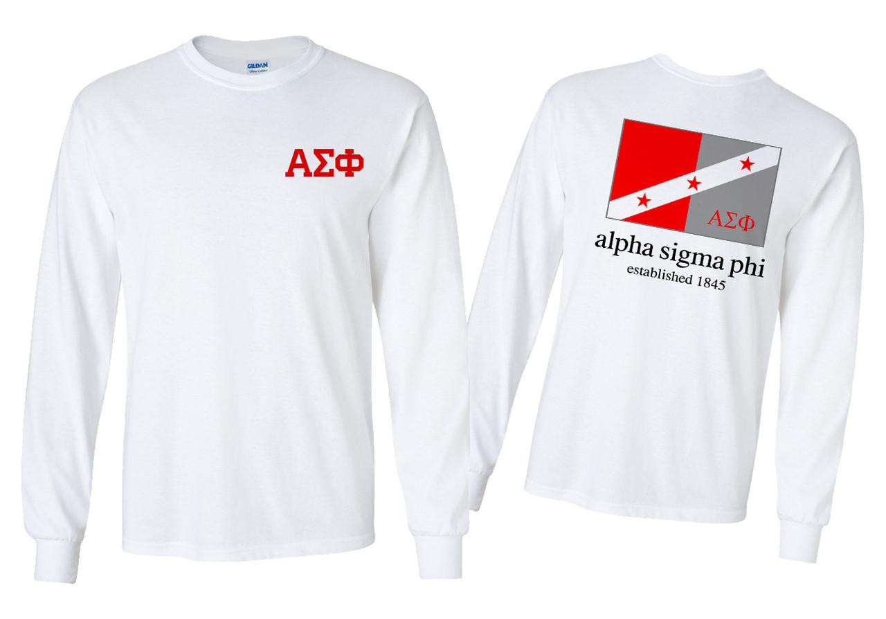 Alpha Sigma Phi Flag Long Sleeve T-Shirt - Greek Gear