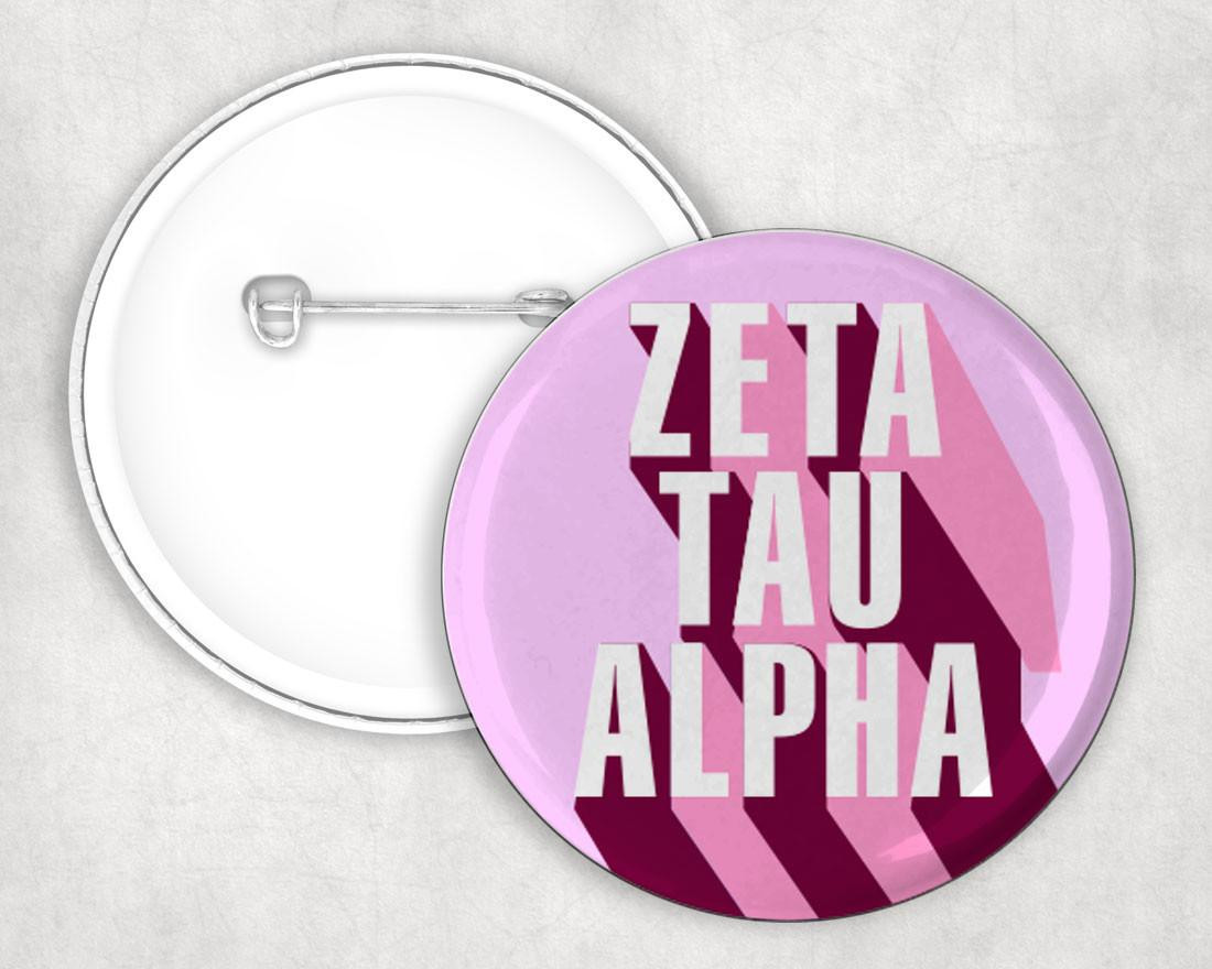 Zeta Tau Alpha 3D Button Pin Buttons - Greek Gear