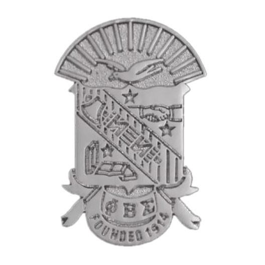 Phi Beta Sigma Silver Crest Lapel Pin – Fraternity Formal Accessory