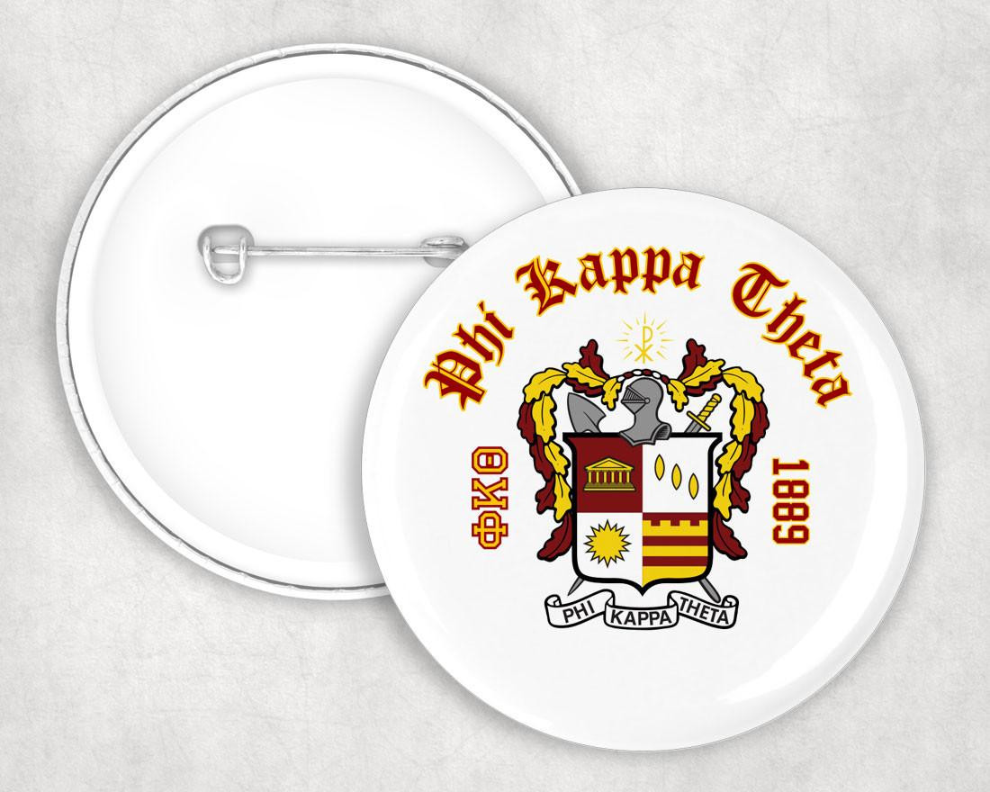 Phi Kappa Theta Classic Crest Button - Greek Gear