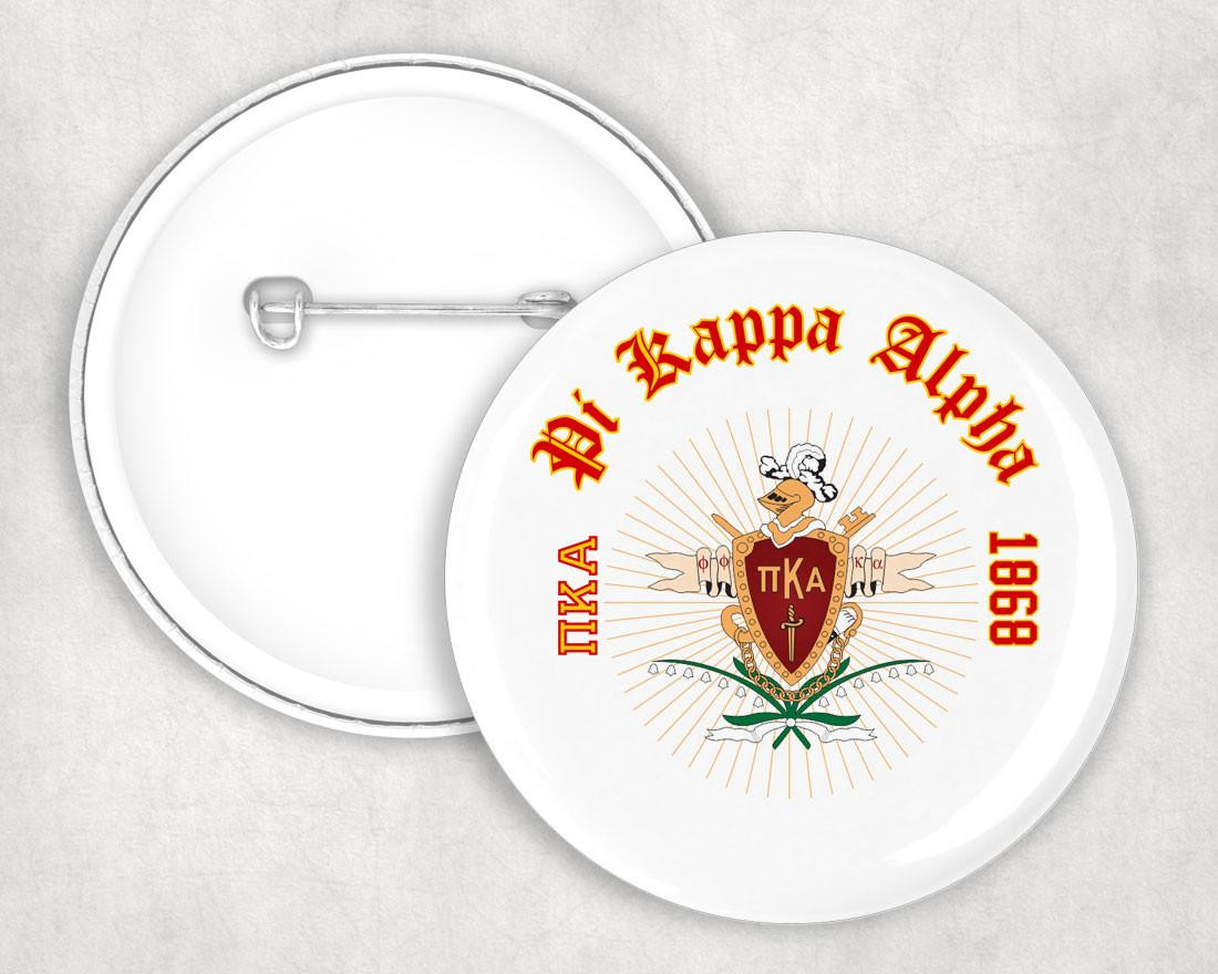 Pi Kappa Alpha Classic Crest Button - Greek Gear