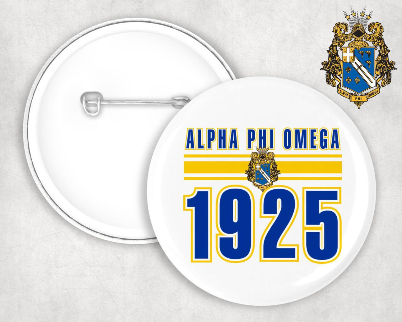 Alpha Phi Omega Est Year Button - Greek Gear