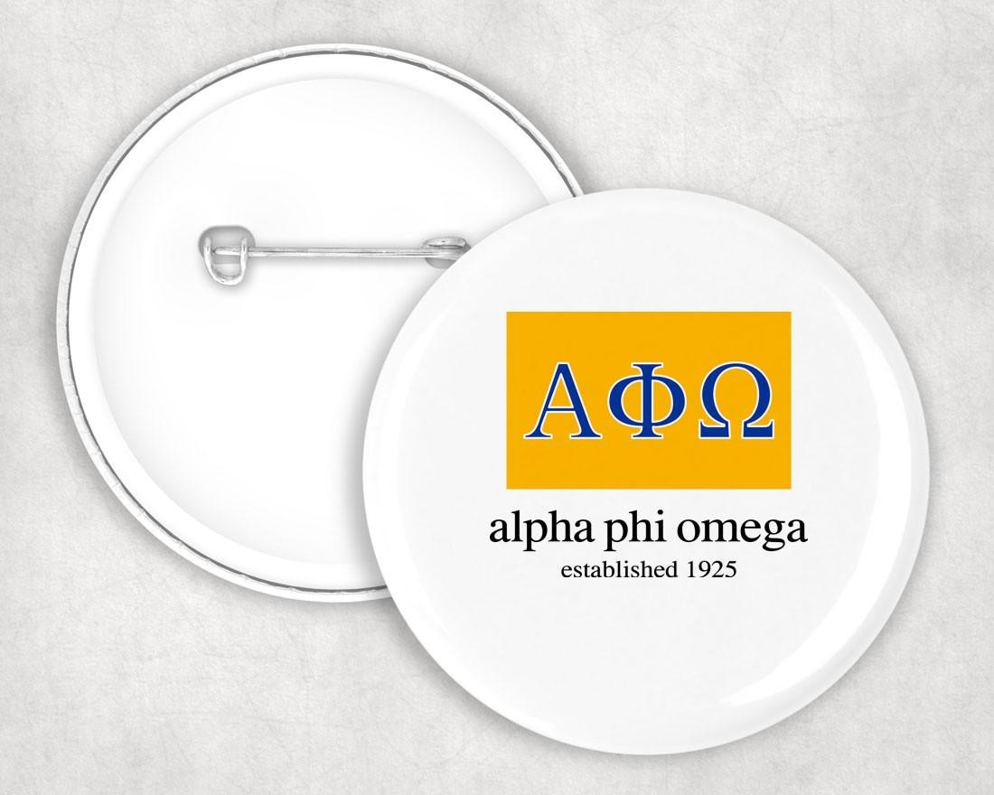 Alpha Phi Omega Flag Button - Greek Gear