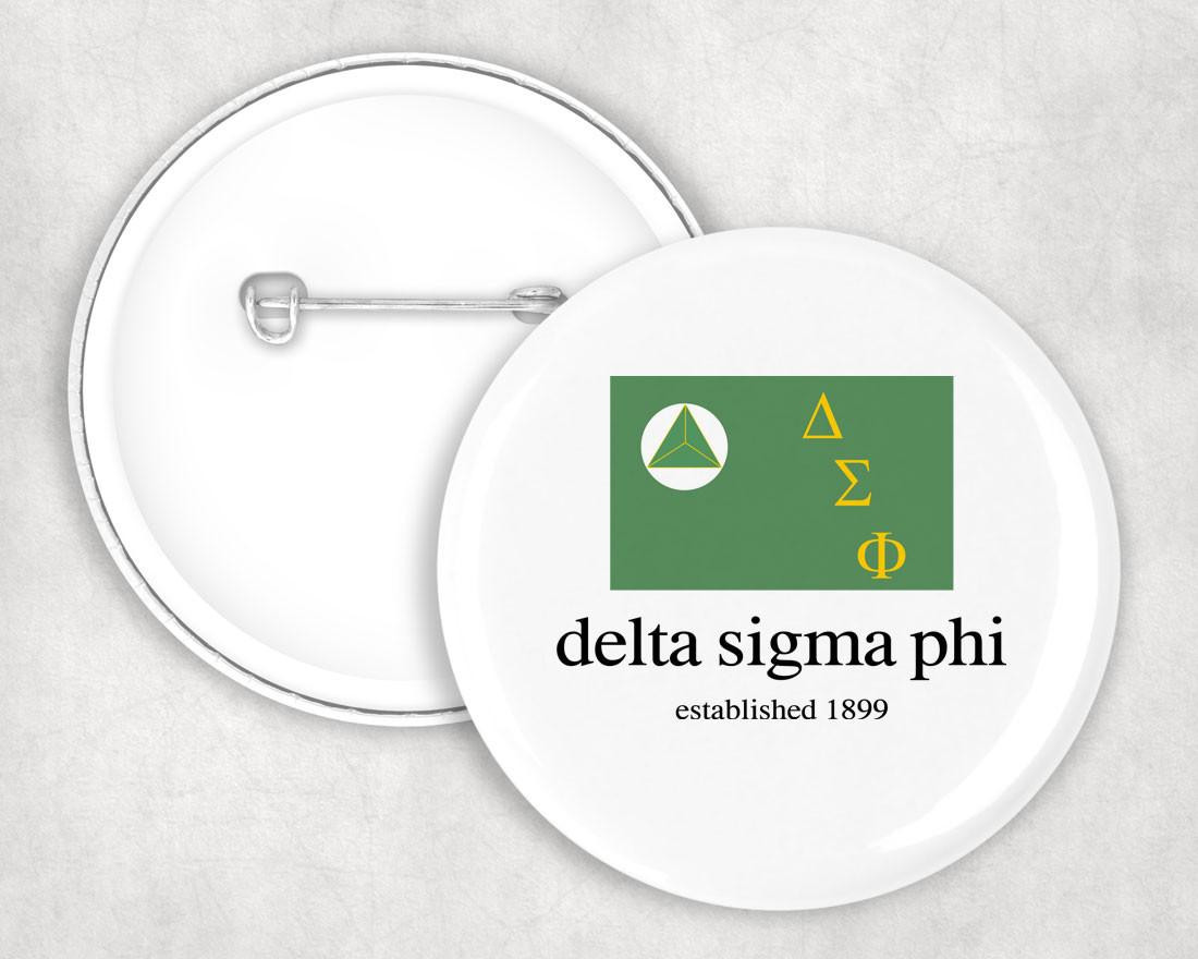 Delta Sigma Phi Flag Button - Greek Gear