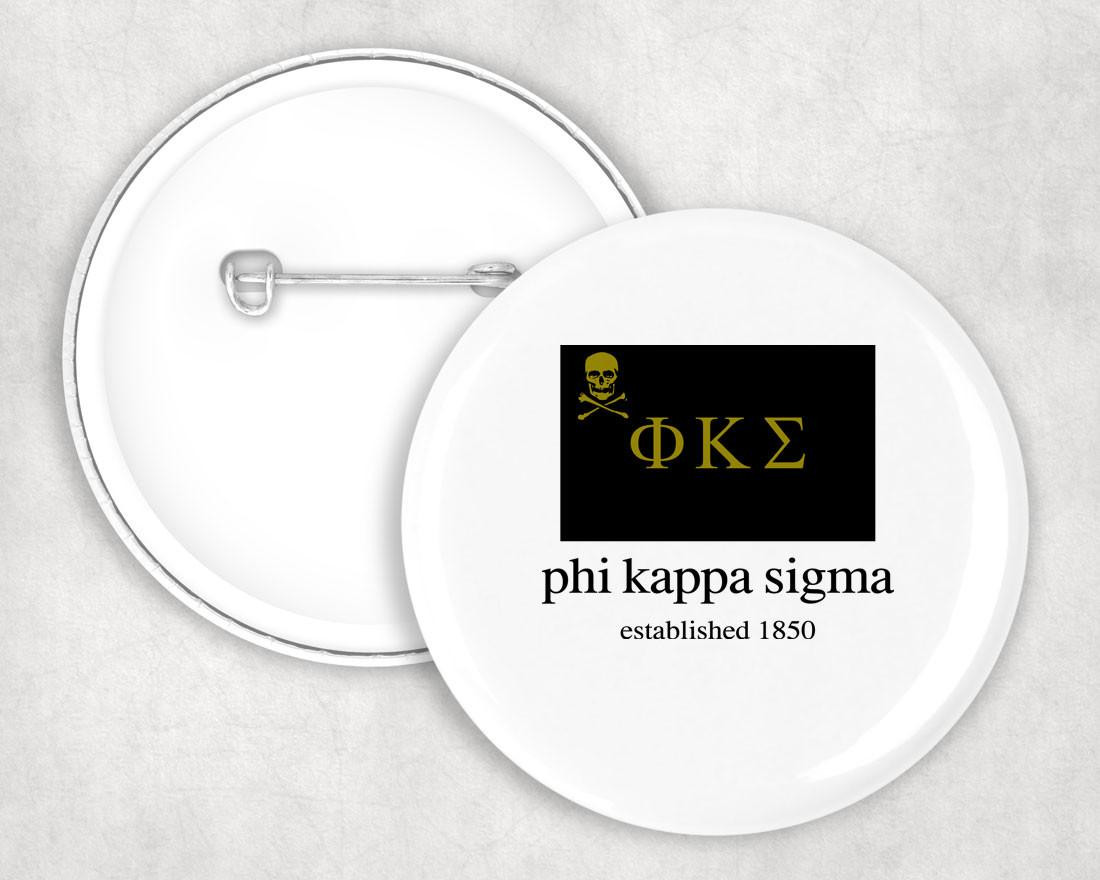 Phi Kappa Sigma Flag Button - Greek Gear