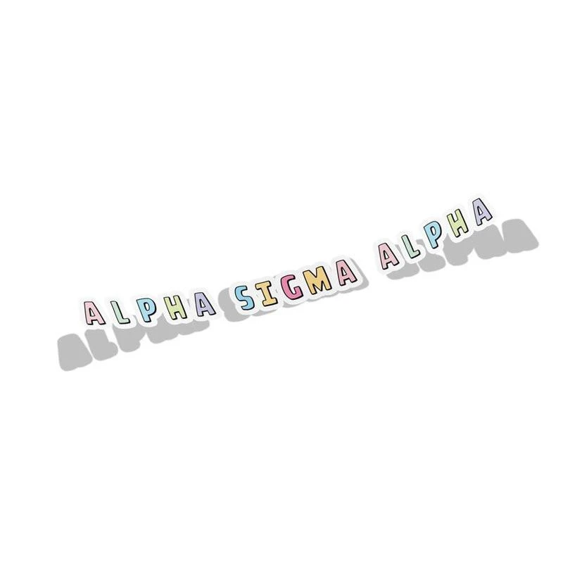 Alpha Sigma Alpha Cartoon Decal Sticker - Greek Gear