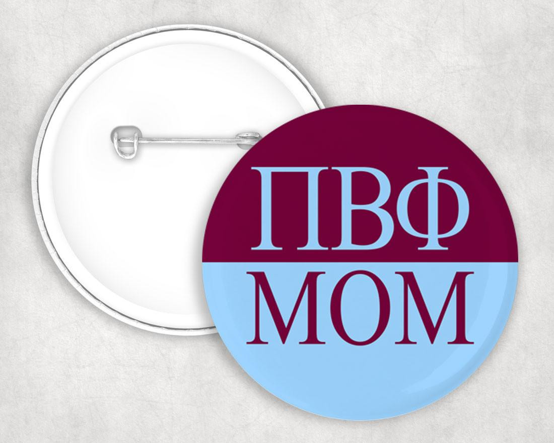 Pi Beta Phi Mom Pin Buttons - Greek Gear