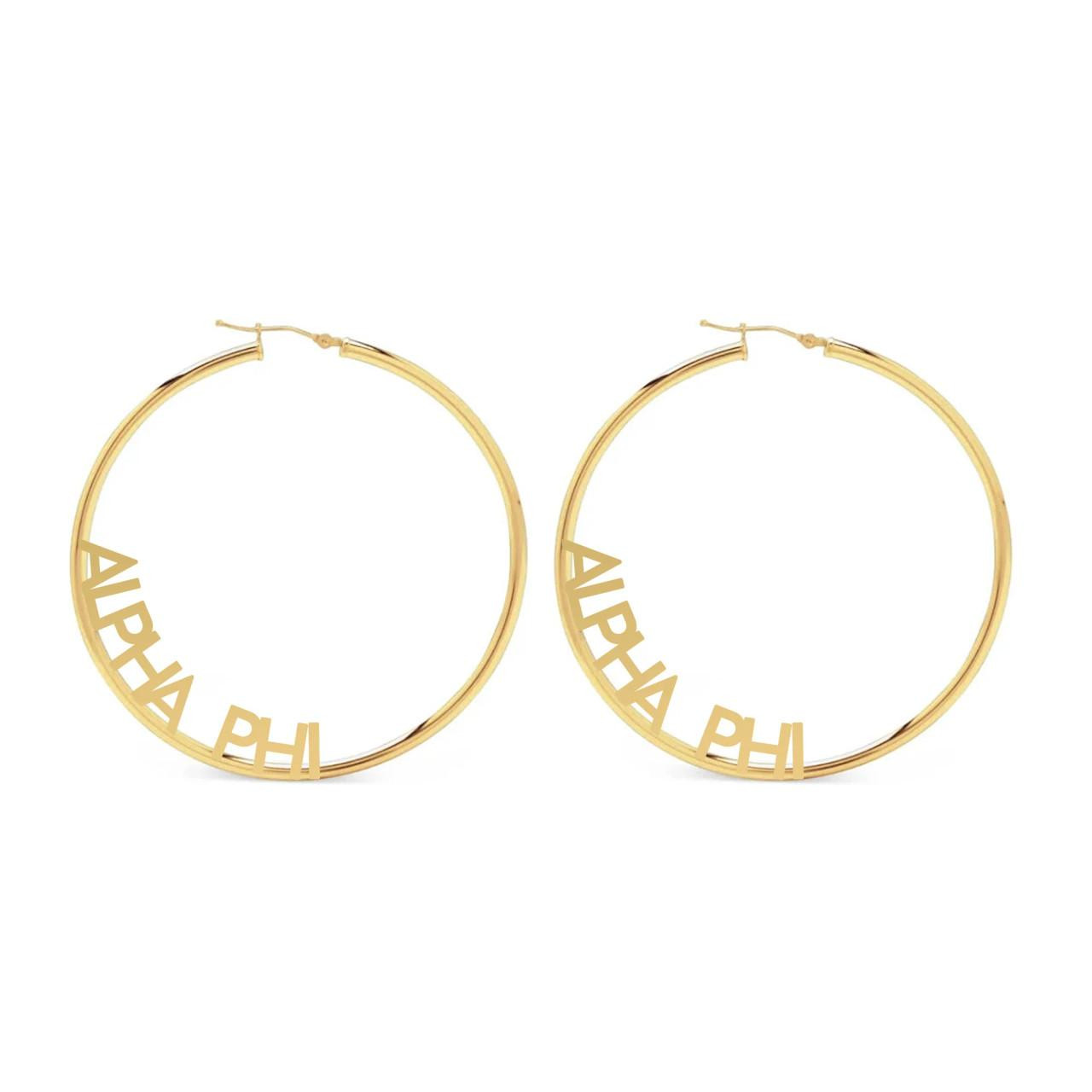 Alpha Phi Hoop Earrings - Greek Gear