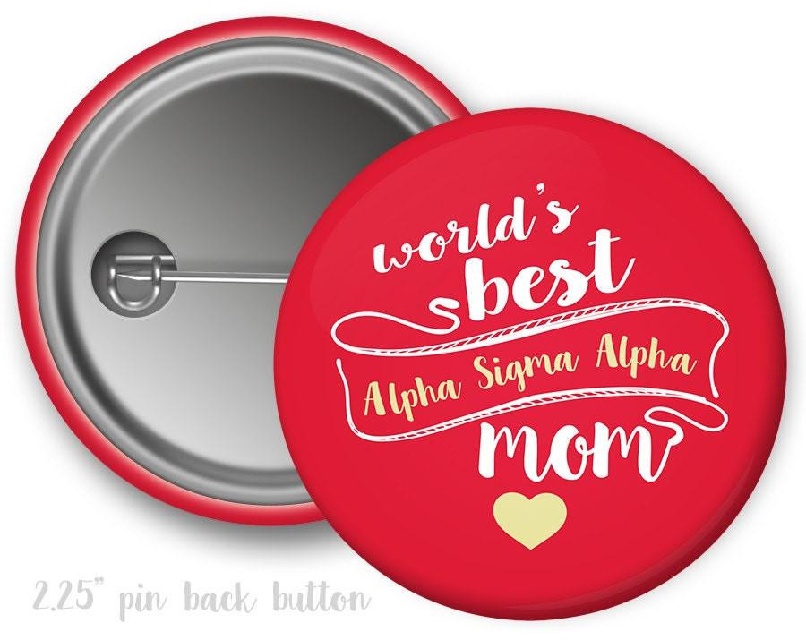 ASA Alpha Sigma Alpha Mom Button - Greek Gear