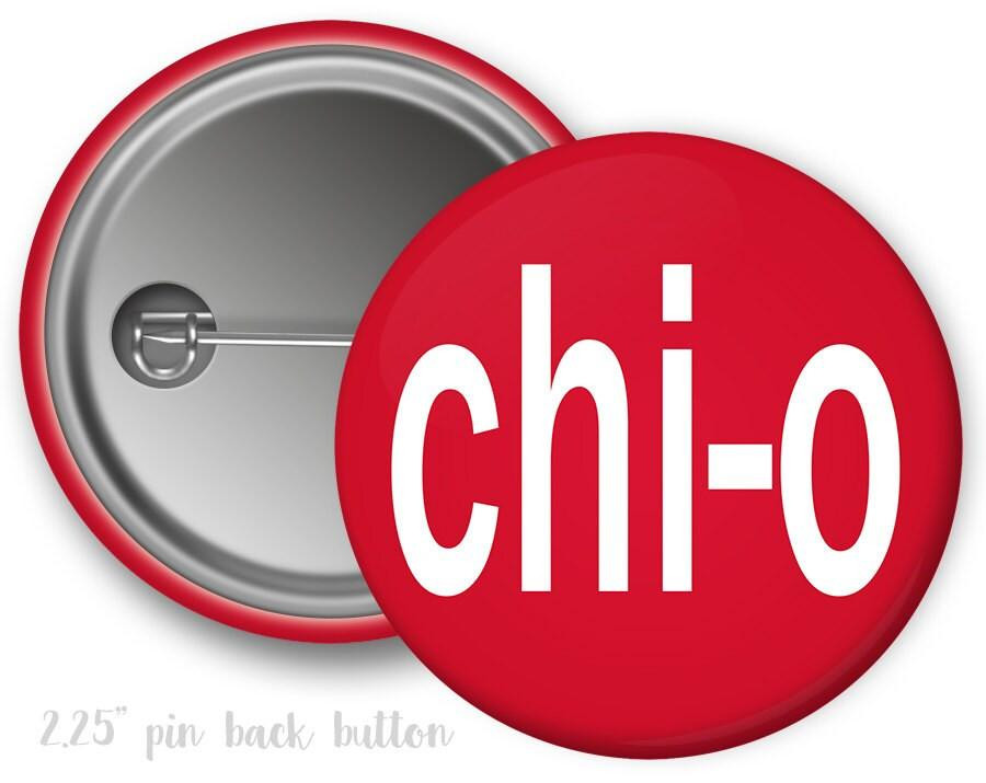 ChiO Chi Omega Chi-O Button - Greek Gear