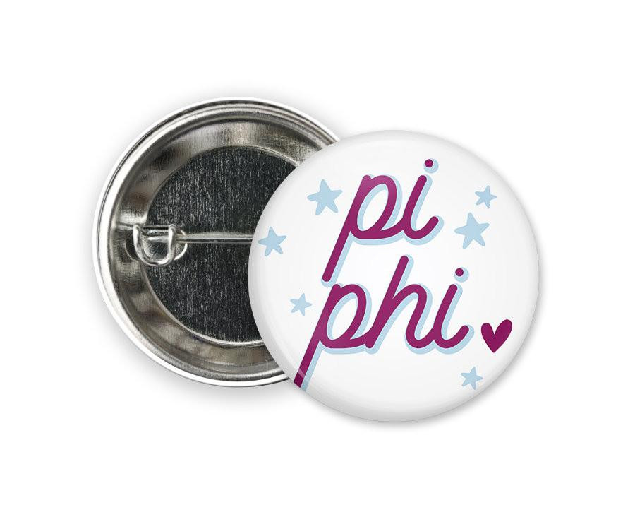 PiPhi Pi Beta Phi Star Single Sorority Pinback Button - Greek Gear