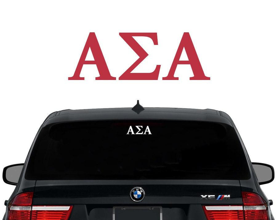 ASA Alpha Sigma Alpha Greek Letters Sorority Decal Laptop Sticker Car ...