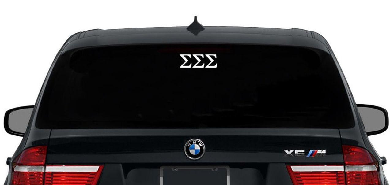 TriSigma Sigma Sigma Sigma Greek Letters Sorority Decal Laptop Sticker ...