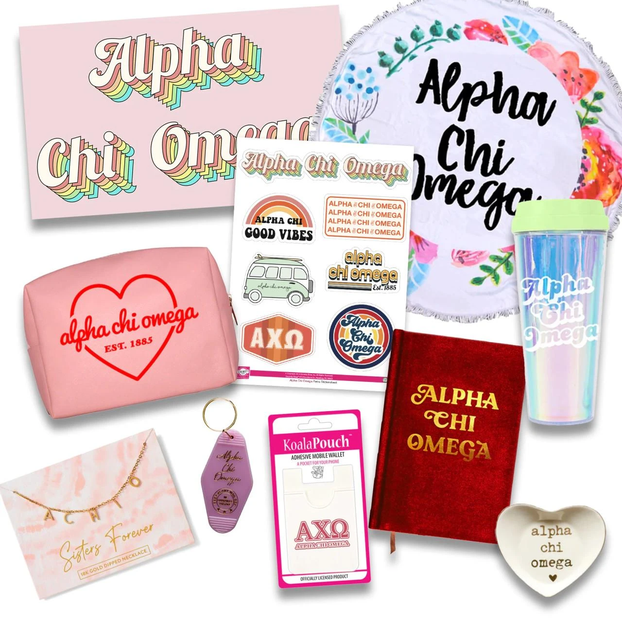 Alpha Chi Omega Celebrate Sisterhood Sorority Gift Box - 10 Items ...