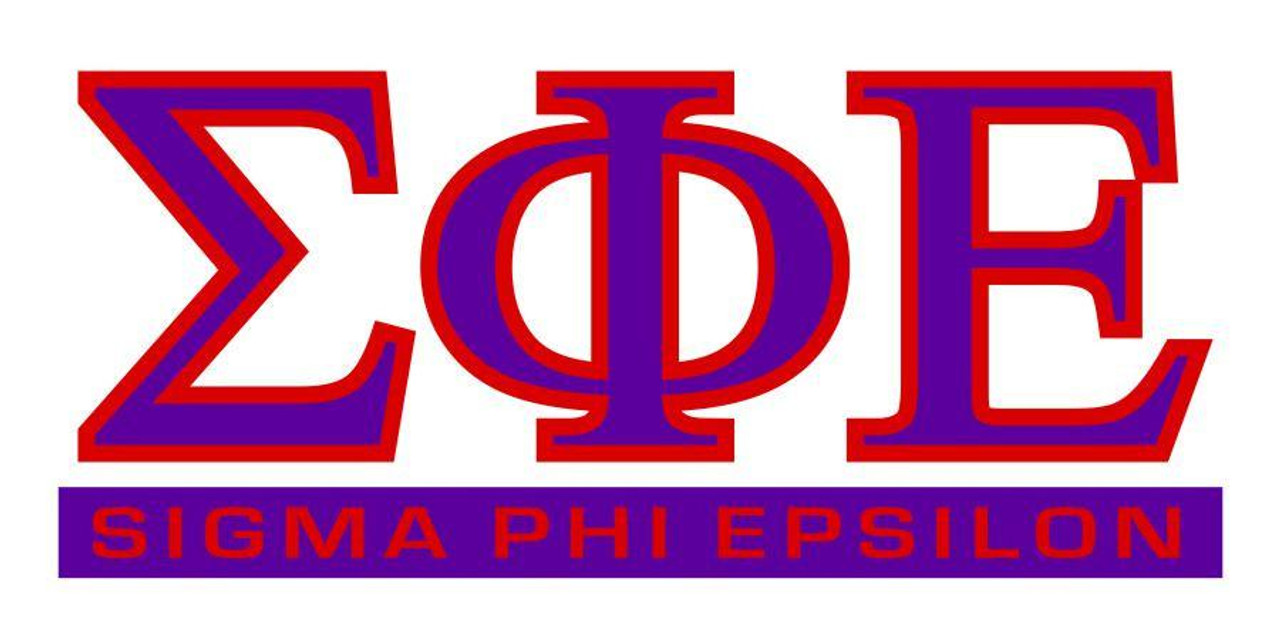 Sigma Phi Epsilon Letters Classic Sticker - Greek Gear