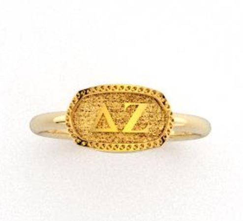 Delta Zeta Athena Oval Adjustable Ring - Greek Gear