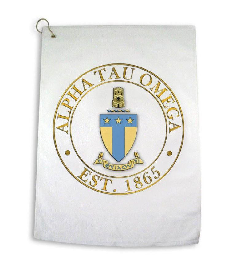 Alpha Tau Omega Crest Golf Towel - Greek Gear