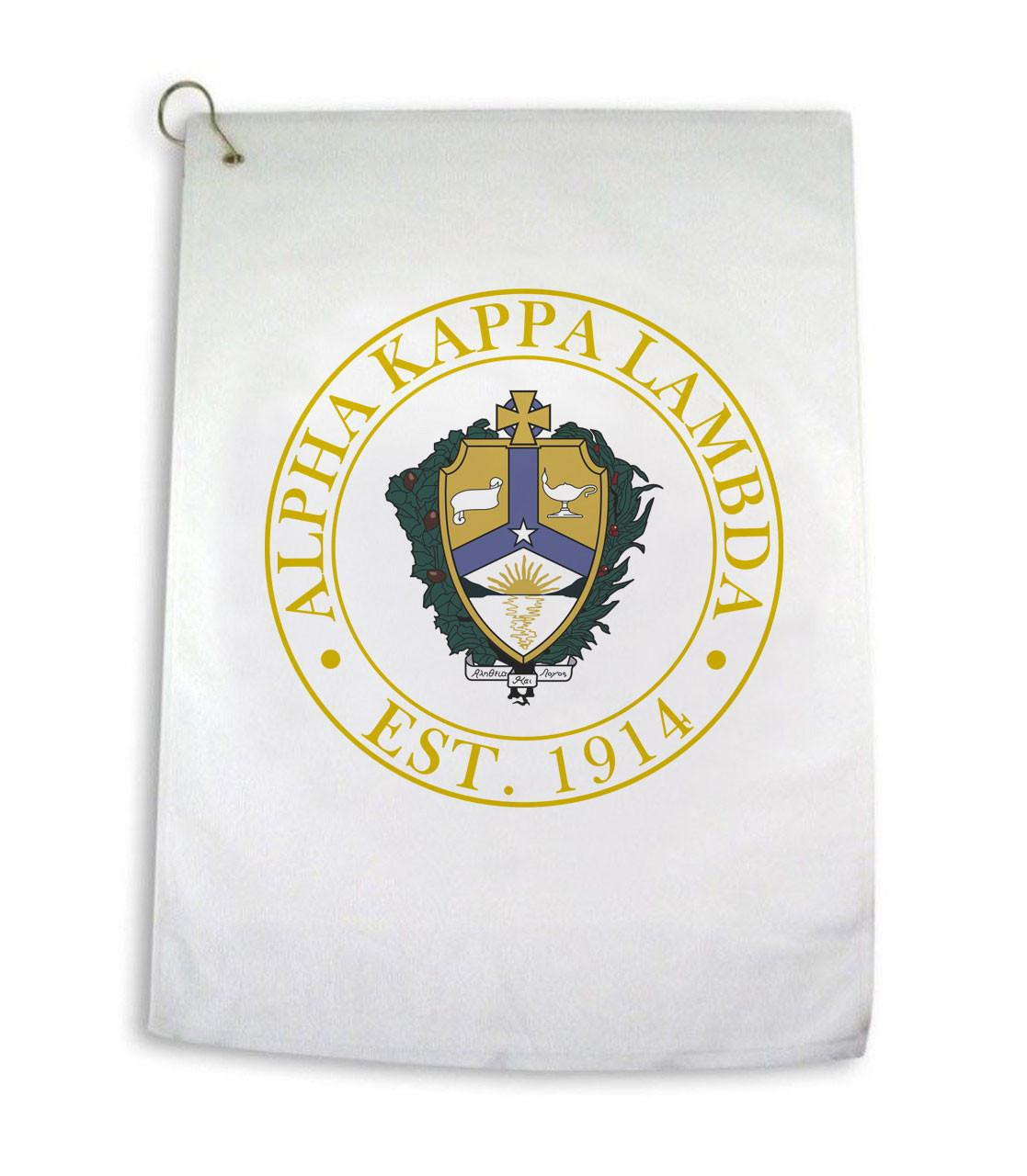 Alpha Kappa Lambda Crest Golf Towel - Greek Gear