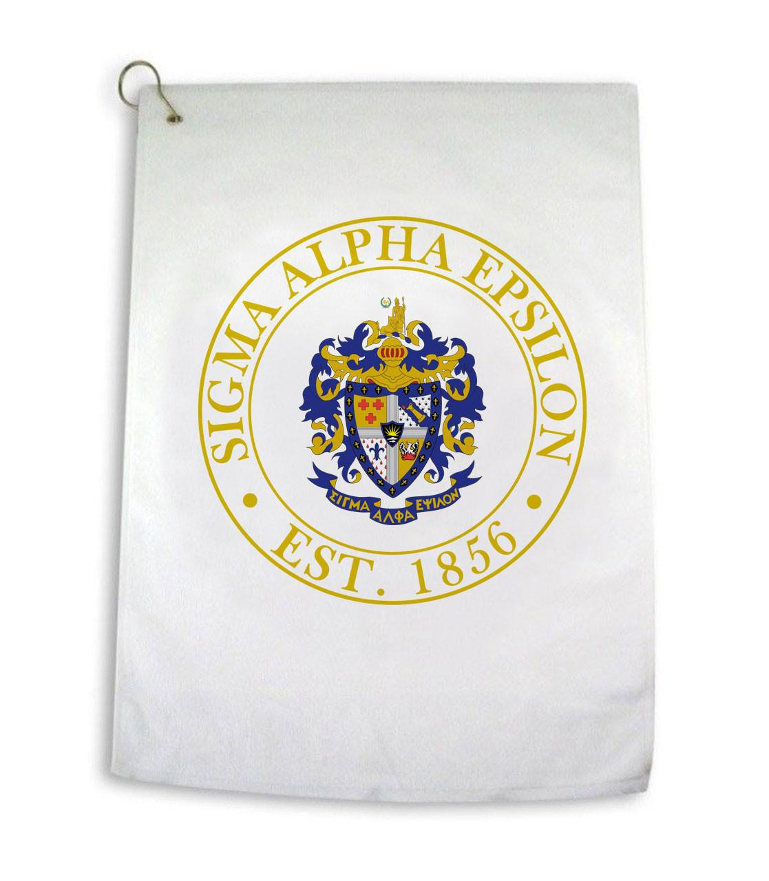 Sigma Alpha Epsilon Crest Golf Towel - Greek Gear