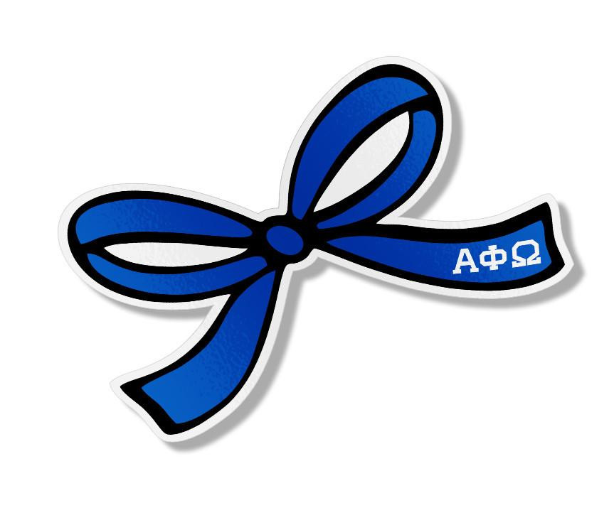 Alpha Phi Omega Pretty Bow Decal - Greek Gear
