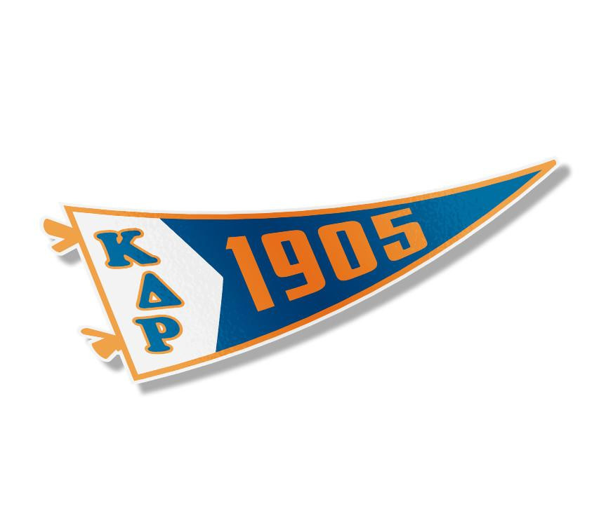 Kappa Delta Rho Pennant Sticker - Greek Gear