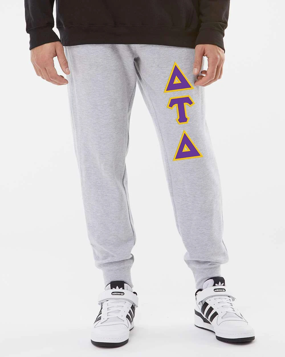 Delta Tau Delta Lettered Fleece Pants - Greek Gear