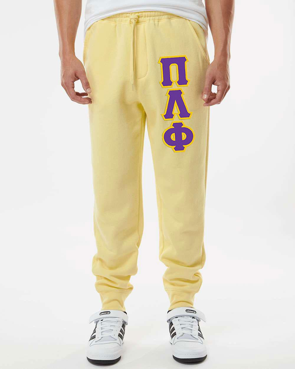 Pi Lambda Phi Lettered Fleece Pants - Greek Gear