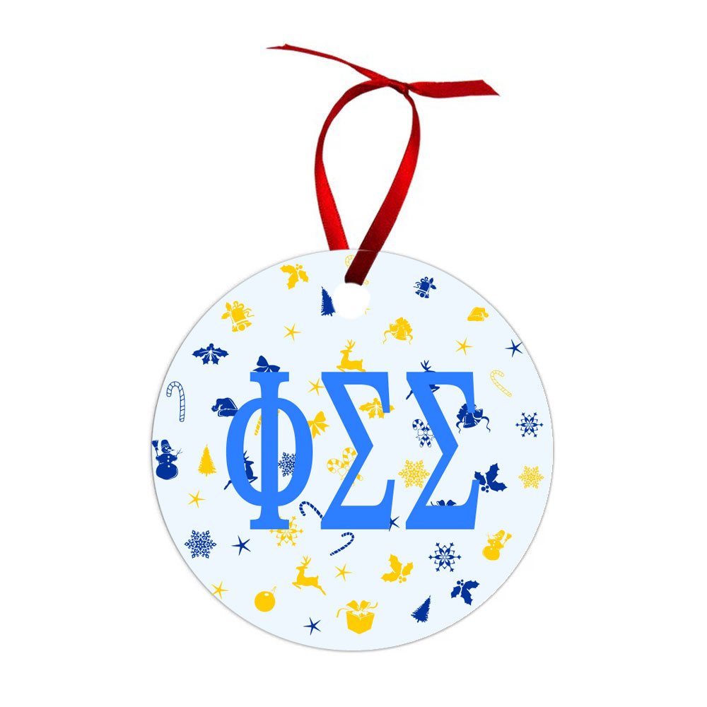 Phi Sigma Sigma Holiday Cheer Christmas Ornaments - Greek Gear