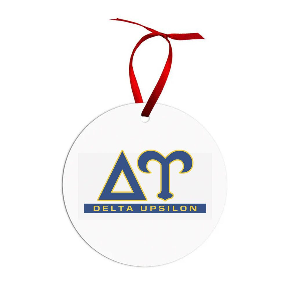 Delta Upsilon Classic Circle Ornaments - Greek Gear