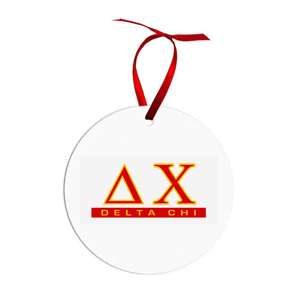 Delta Chi Classic Circle Ornaments - Greek Gear