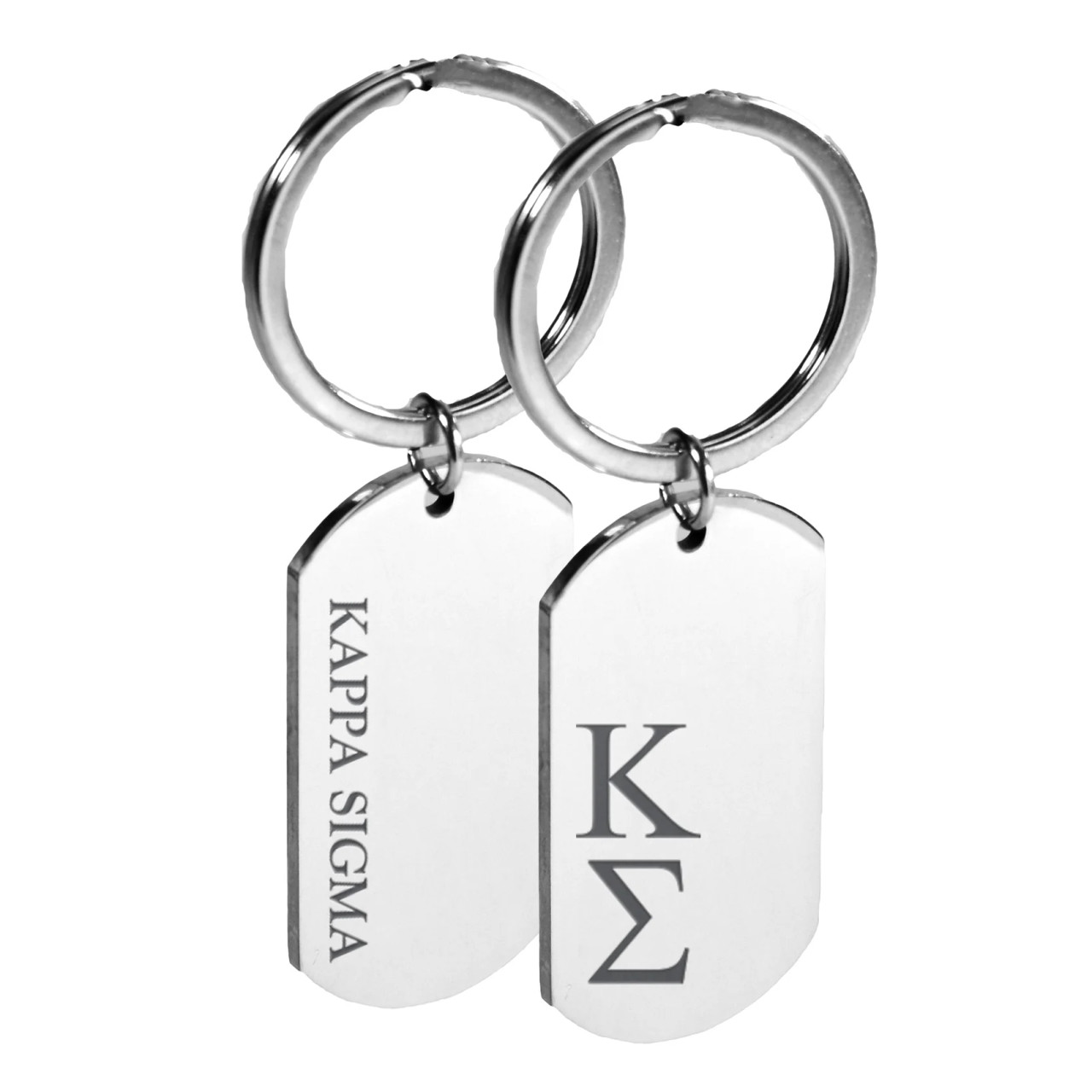 Kappa Sigma Engraved Dog Tag Keychain - Greek Gear