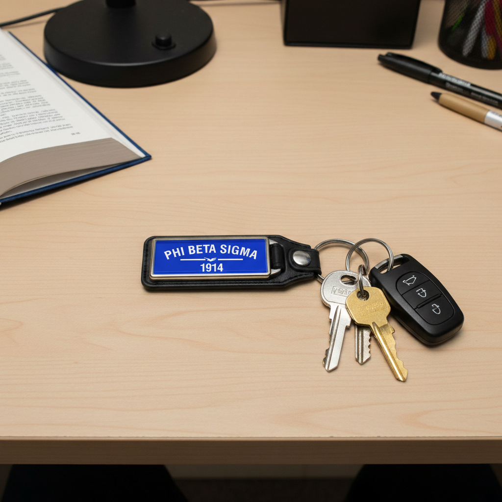 Phi Beta Sigma Rectangle Key Chain - Greek Gear
