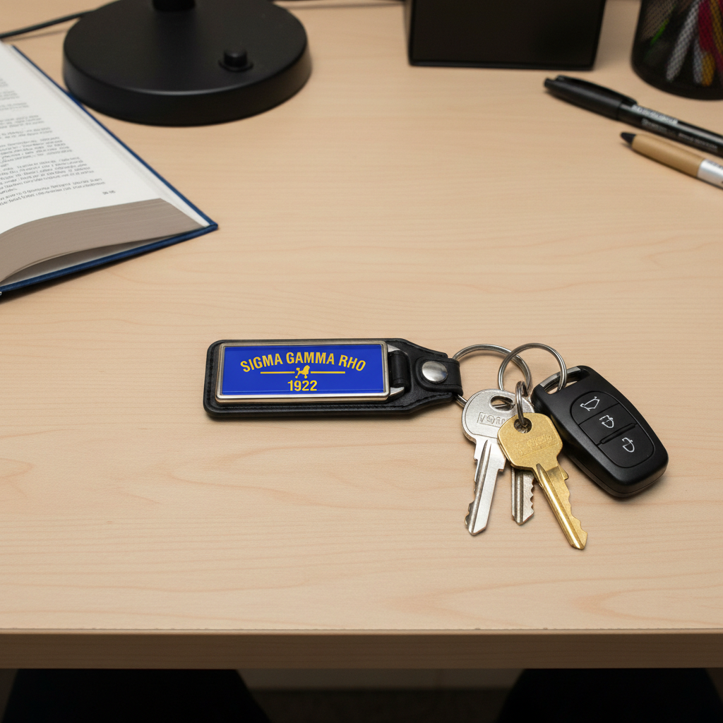 Sigma Gamma Rho Rectangle Key Chain - Greek Gear