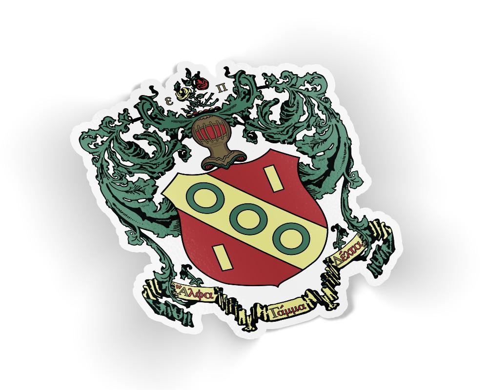 Alpha Gamma Delta Die Cut Crest Sticker - Greek Gear