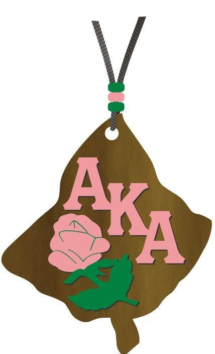 Alpha Kappa Alpha Wood Medallion Tiki, Leaf