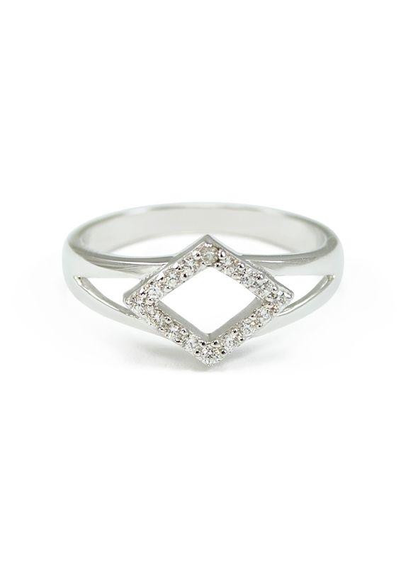 Alpha Delta Pi Diamond Shape Sterling Silver Ring Set With Lab-created ...
