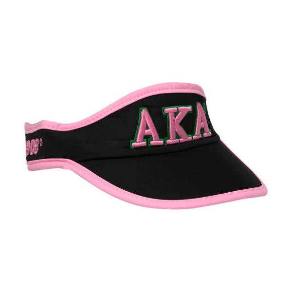 Alpha Kappa Alpha Feather Light Black Visor - Greek Gear