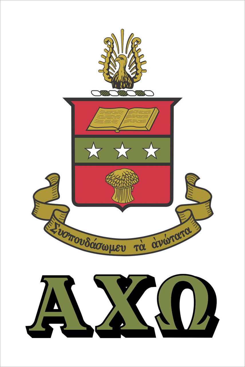 Alpha Chi Omega Crest - Shield Decals - Greek Gear