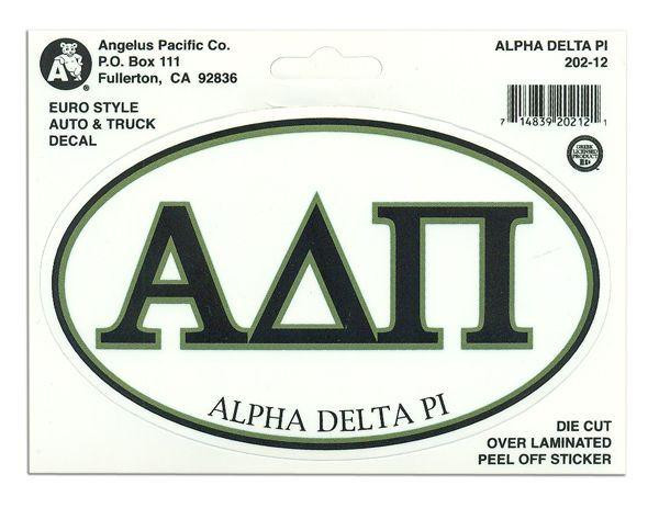 Alpha Delta Pi Euro Style Sticker - Greek Gear