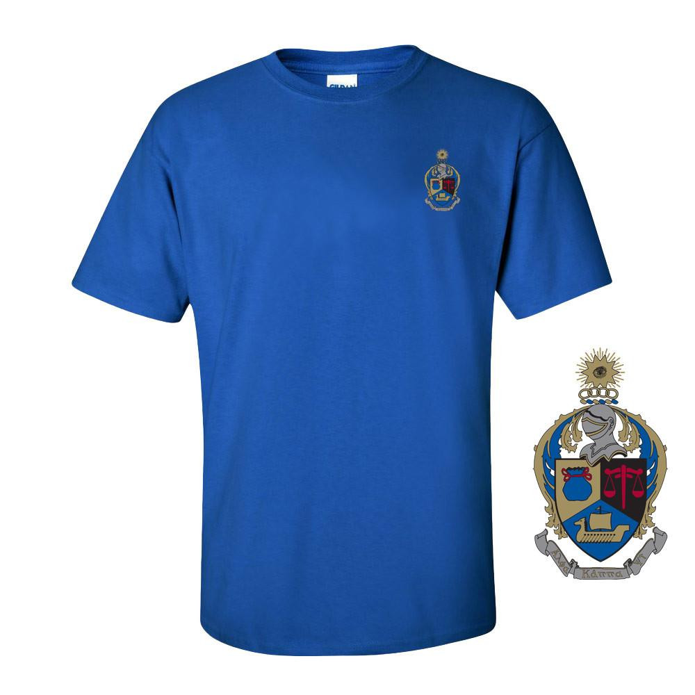DISCOUNT-Alpha Kappa Psi Crest - Shield Patch T-Shirt - Greek Gear