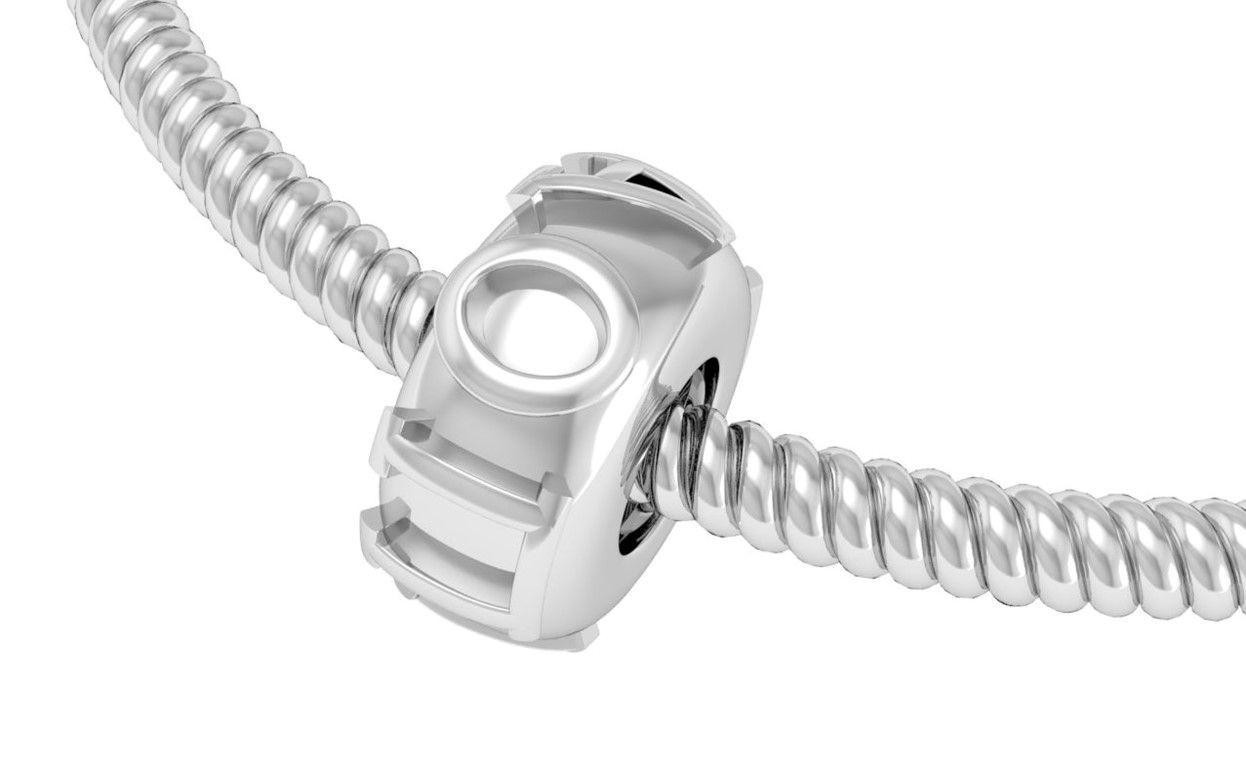 Alpha Omicron Pi Silver Bead Necklace - Greek Gear