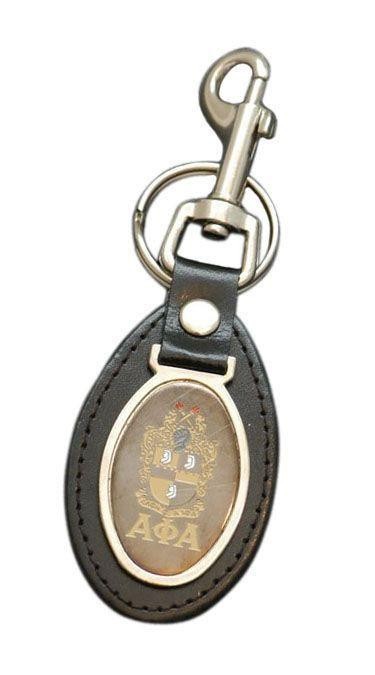 Alpha Phi Alpha Leather Key Ring – Fraternity Crest Accessory
