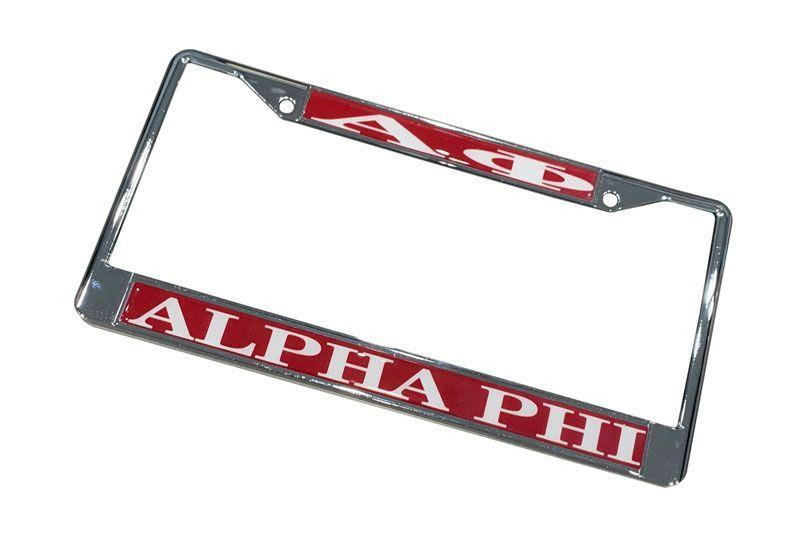 Alpha Phi New Metal License Plate Frame - Greek Gear